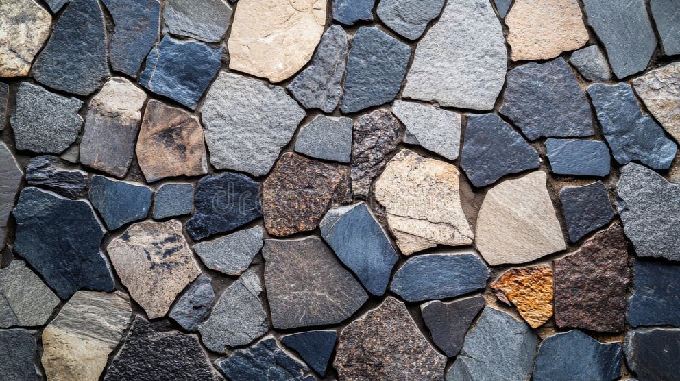 Irregular Grey and Brown Stone Wall Texture Stock Illustration ...