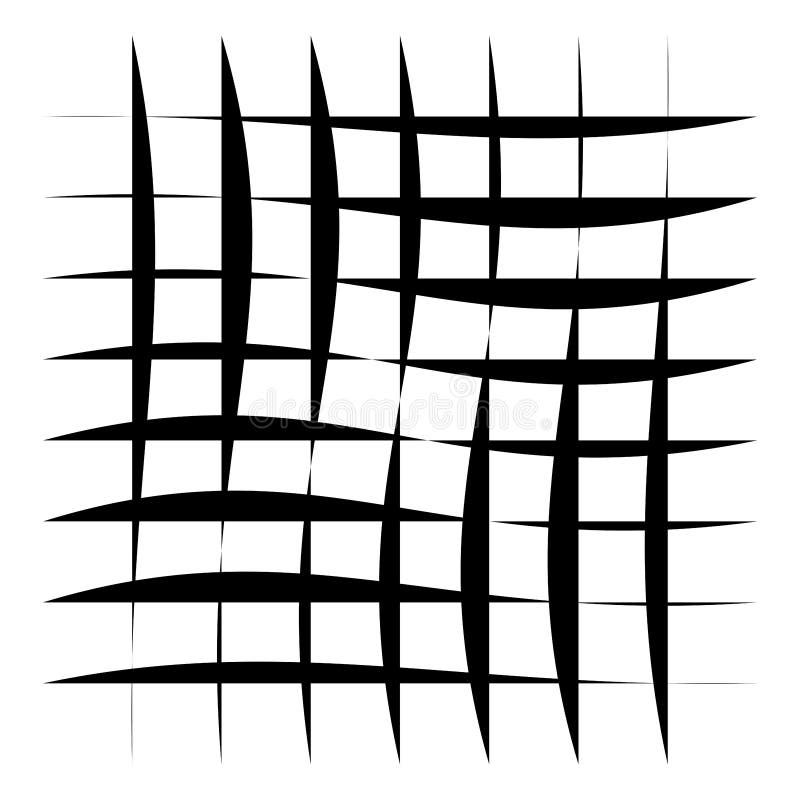 Irregular Grid, Mesh with Random Lines. Squares Lattice, Grating ...