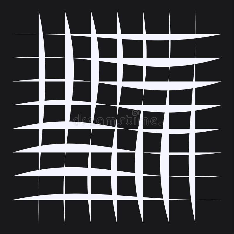 Irregular Grid, Mesh with Random Lines. Squares Lattice, Grating ...