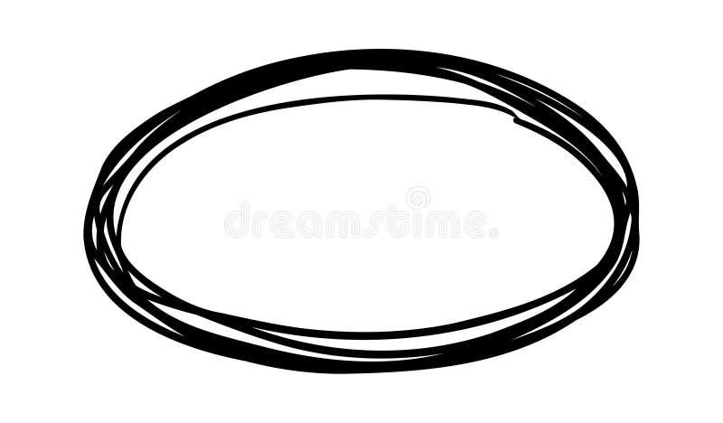 Irregular Hand Drawn Oval Shape, Creating a Frame for Text or ...
