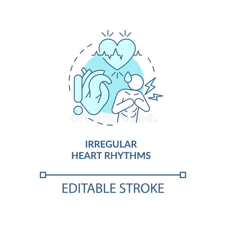 Irregular Heart Rhythms Turquoise Concept Icon Stock Vector ... Irregular Heart Rhythms Turquoise Concept Icon Stock Vector ...