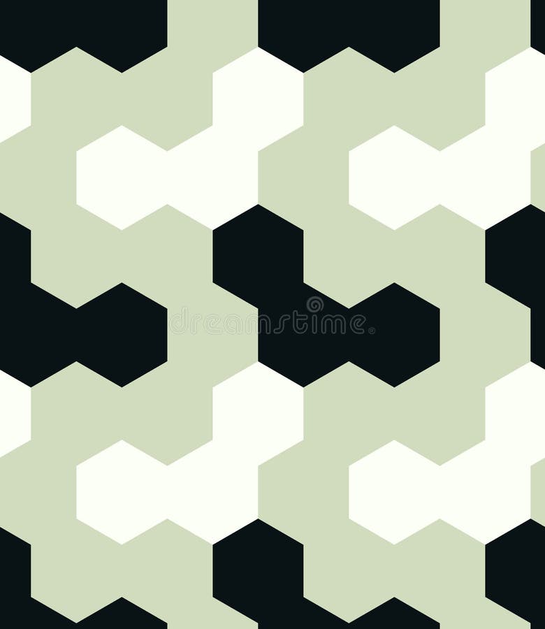 Irregular Hexagon Seamless Pattern Stock Vector - Illustration of ...