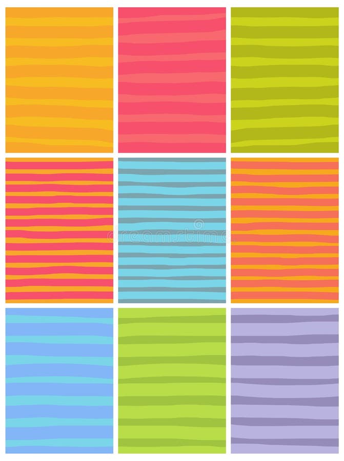 Irregular Line Patterns in Multiple Colors Stock Vector - Illustration ...