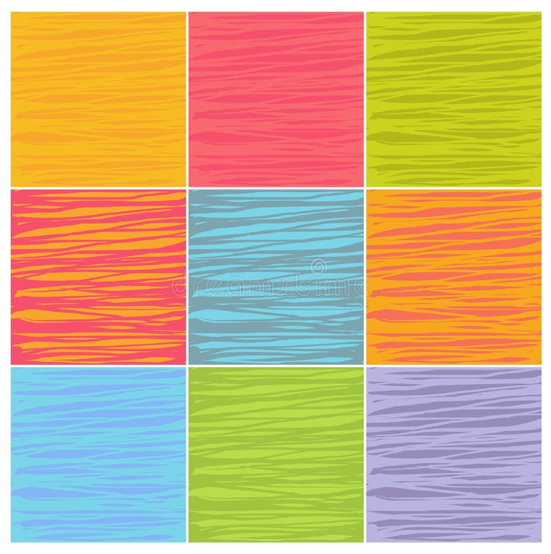 Irregular Line Patterns in Multiple Colors Stock Vector - Illustration ...