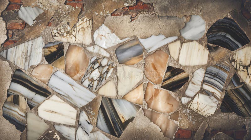 Irregular Marble Mosaic Tile Texture Background, High Quality Image ...