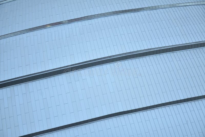 Irregular Metal Sheet Cladding of the Exterior Roof Stock Photo - Image ...