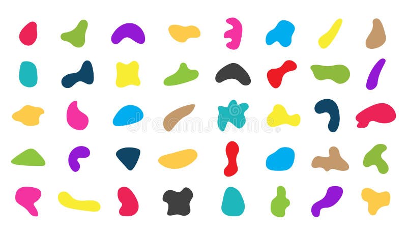 Irregular Organic Shapes. Abstract Outline Pebble. Random Blobs ...