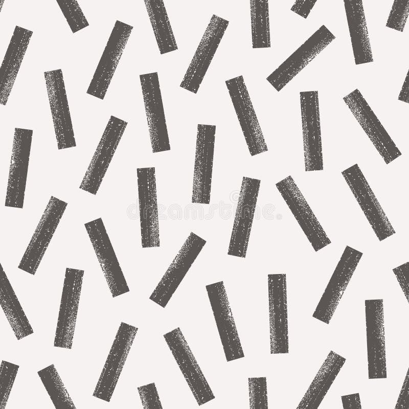 Irregular Paint Brush, Marker Lines Seamless Pattern. Bold Ink Strokes ...