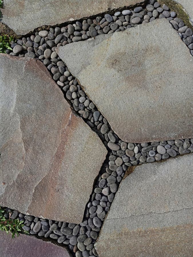 Irregular Pattern Formed from Stones Stock Image - Image of rock, grass ...