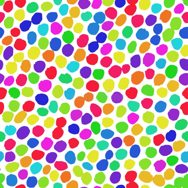 Irregular Dots Rainbow Pattern Stock Vector - Illustration of polka ...