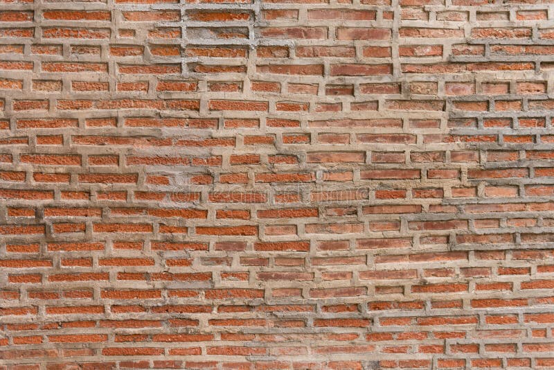 Irregular Red Brick Wall Background Stock Image - Image of obsolete ...