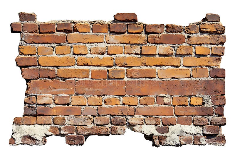 Irregular Red Brick Wall Texture, Grunge Background, Damaged Brickwork ...