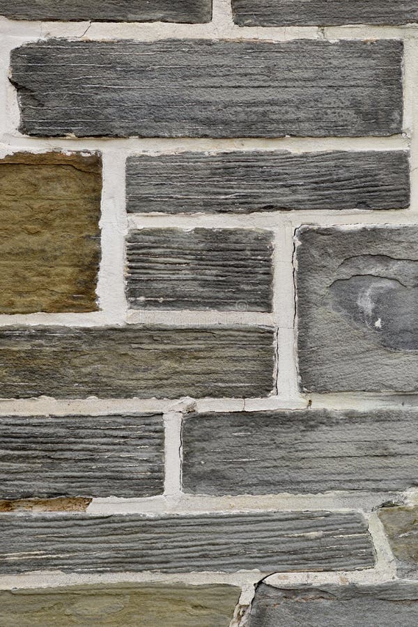 Irregular Shale Brick Wall Closeup Texture Stock Photo - Image of ...