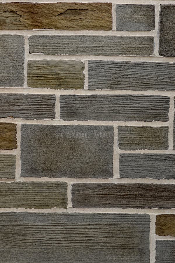 Irregular Shale Brick Wall Closeup Texture Stock Image - Image of ...