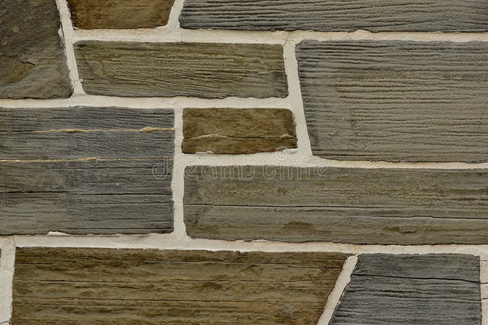 Irregular Shale Brick Wall Closeup Texture Stock Photo - Image of brick ...