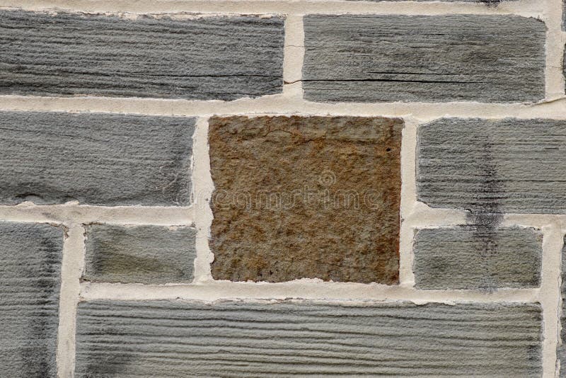 Irregular Shale Brick Wall Closeup Texture Stock Photo - Image of ...
