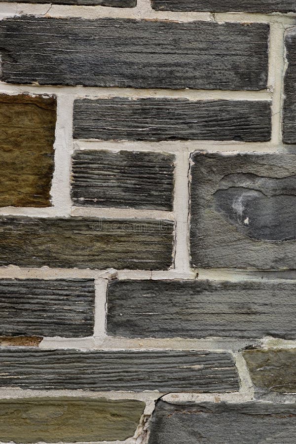 Irregular Shale Brick Wall Closeup Texture Stock Image - Image of ...