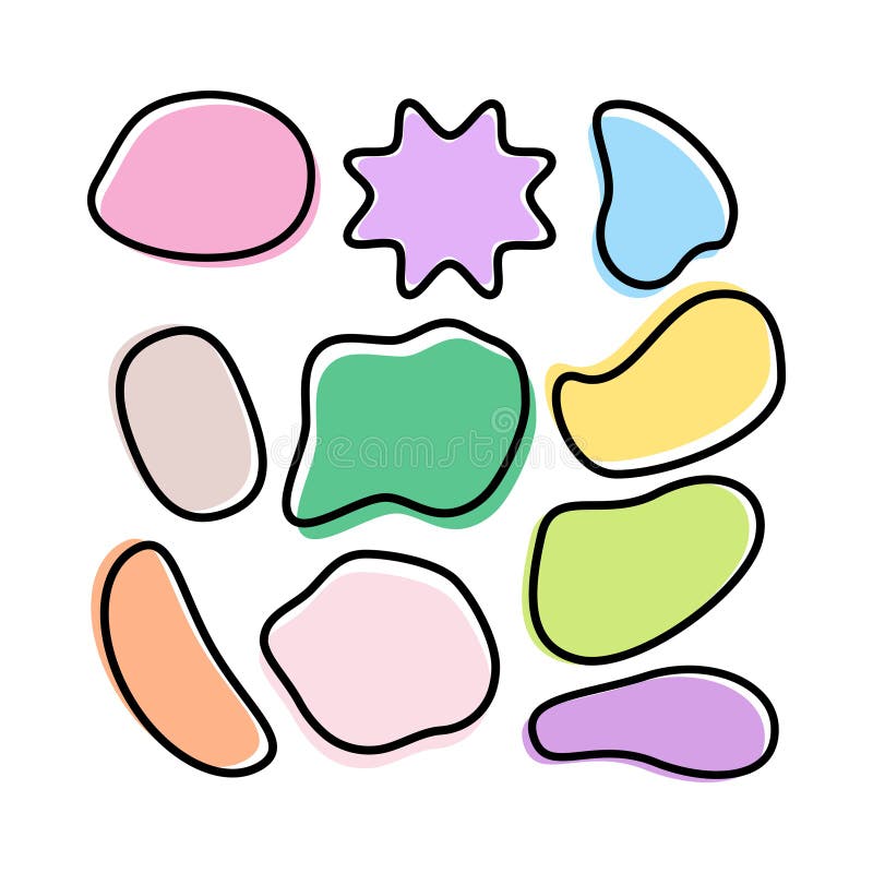 Colorful Irregular Shape Collection Stock Illustration - Illustration ...