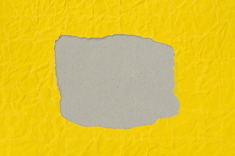 Irregular Shape Hole on Piece on Yellow Paper Stock Image - Image of ...