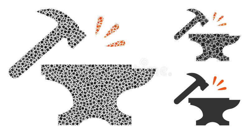 Irregular Smithy Icon Collage Stock Illustration - Illustration of flat ...