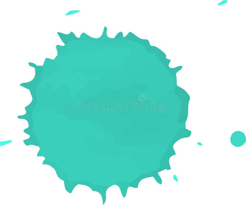 Irregular Splash of Turquoise Paint with Spiky Outer Edge. Stock ...