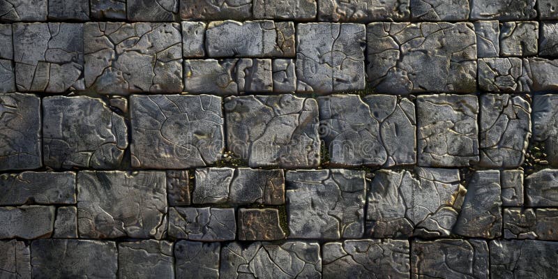 Irregular Stone Surface with Punctured Holes. Worn Wall Background ...