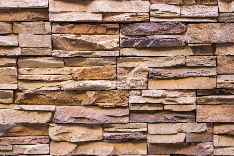 Irregular Stone Wall. Decorative Rustic Texture Stock Image - Image of ...