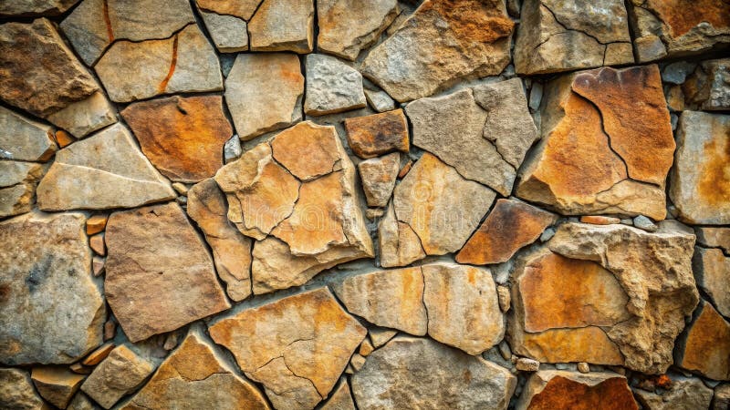 Irregular Stone Wall Texture a Close-up View of Brown and Gray Stones ...