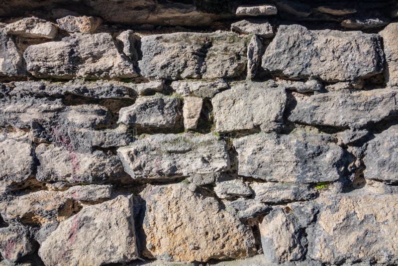 Irregular Stone Wall Texture Stock Photo - Image of concrete, aged ...