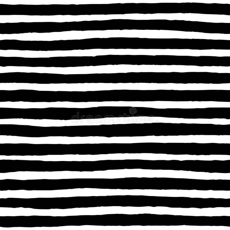 Irregular Striped Brush Strokes Pattern. Seamless Hand Drawn Painted ...