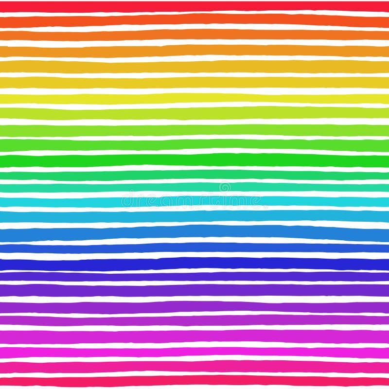 Irregular Striped Rainbow Pattern Stock Vector - Illustration of doodle ...