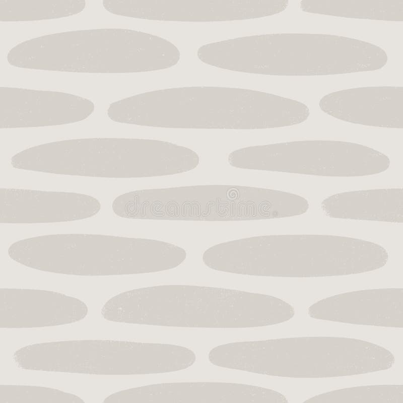 Irregular Textured Oval Shapes Seamless Pattern. Stock Vector ...