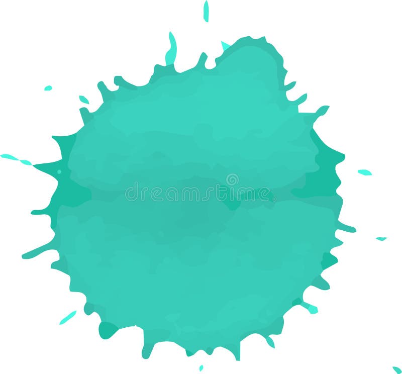 Irregular Turquoise Splash Element with Uneven Texture and Bold Color ...