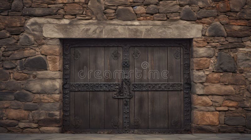 Irregular Wall and Door Background Stock Illustration - Illustration of ...