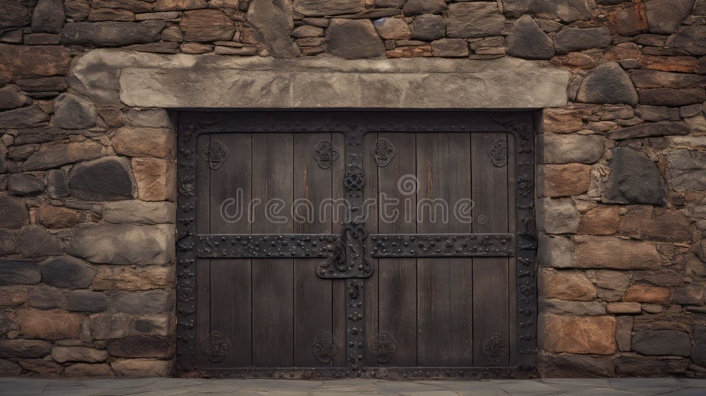 Irregular Wall and Door Background Stock Illustration - Illustration of ...