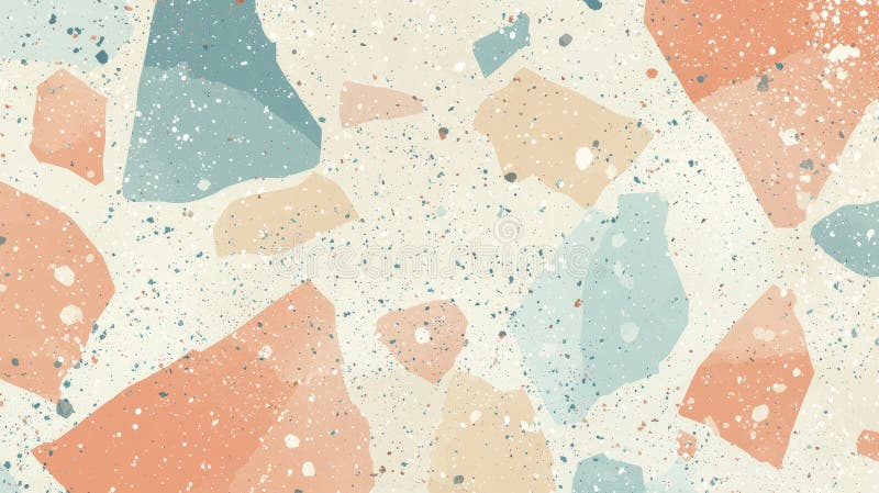 Irregularly Shaped Colorful Stone Fragments are Scattered on a Beige ...