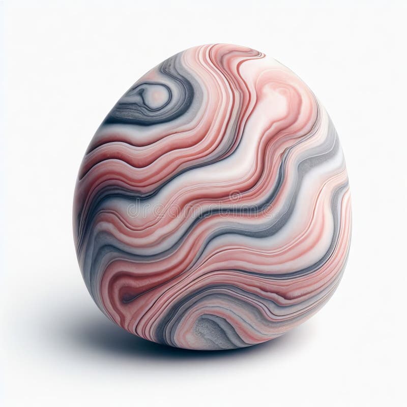 Irregularly Shaped Pebble with a Unique Swirl Pattern of Pink a Stock ...