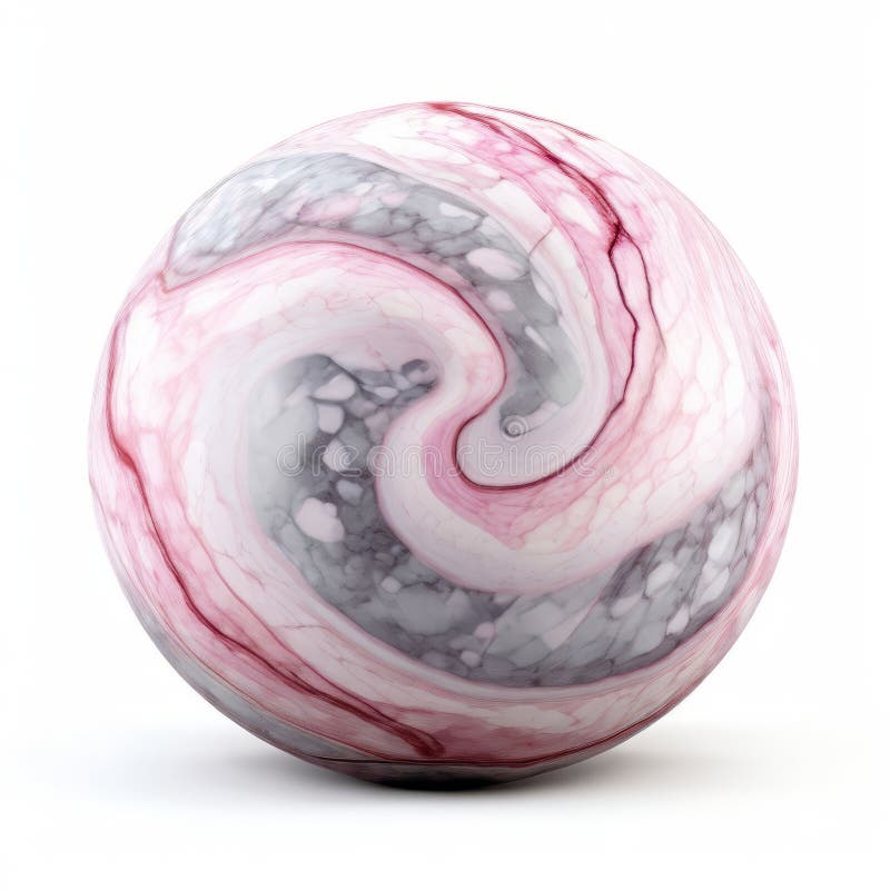 Irregularly Shaped Pebble with a Unique Swirl Pattern of Pink a Stock ...