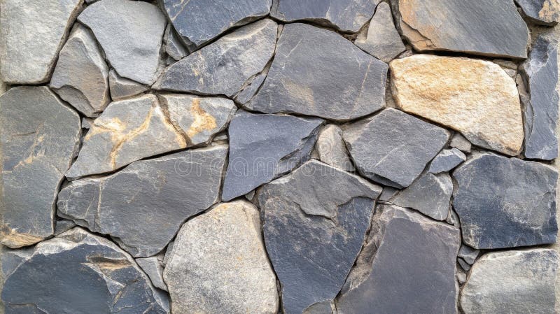 Irregularly Shaped Stones Form a Grey Stone Wall Stock Illustration ...