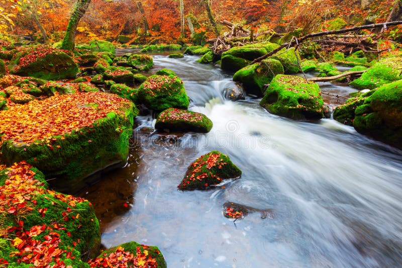 Irrel Cascades at River Pruem in Eifel, Germany Stock Image - Image of ...