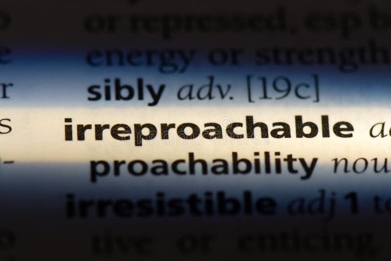 Irreproachable stock photo. Image of idea, dictionary - 126533082