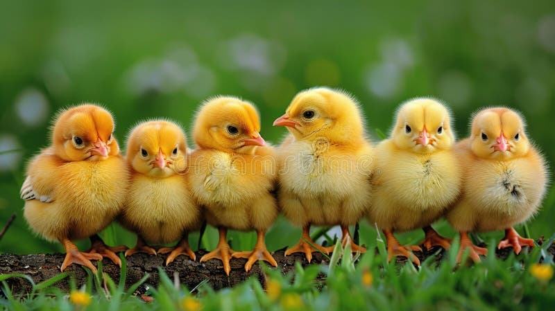 Irresistible Yellow Chicks Posing for the Camera. Generative Ai Stock ...