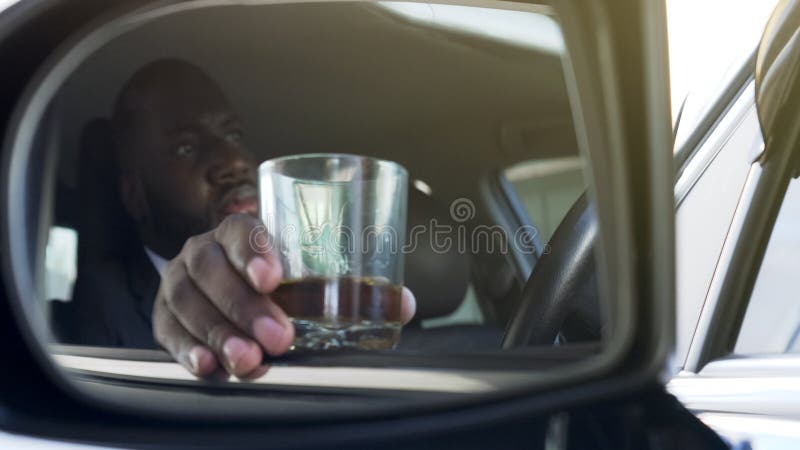 Irresponsible Driver Drinking Alcohol in Car, Breaking Rules, Risk of ...