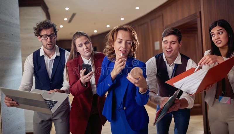 Manager Ignoring Her Employees Problems Stock Photo - Image of breath ...