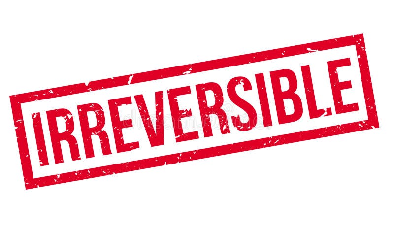 Irreversible rubber stamp stock vector. Illustration of symbol - 91892099