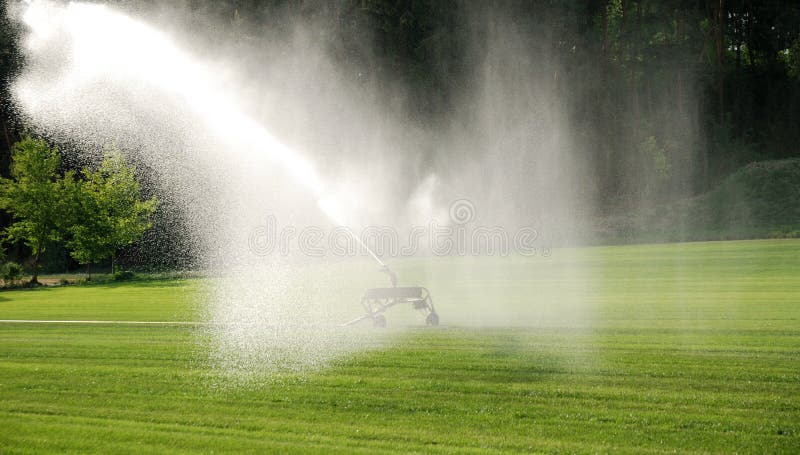 Irrigate lawn stock image. Image of growing, drop, outdoor - 2361273