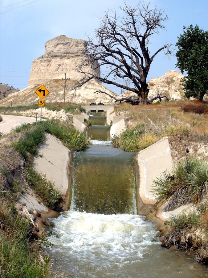 Irrigation Canal stock image. Image of flow, cool, scotts - 12342825
