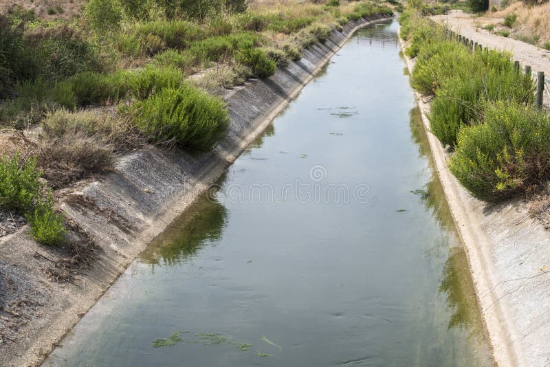 Irrigation canal stock photo. Image of agricultural - 137992434