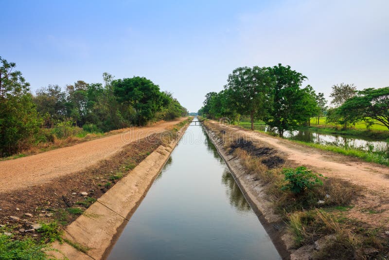 Irrigation canal stock photo. Image of outdoor, lush - 89171850
