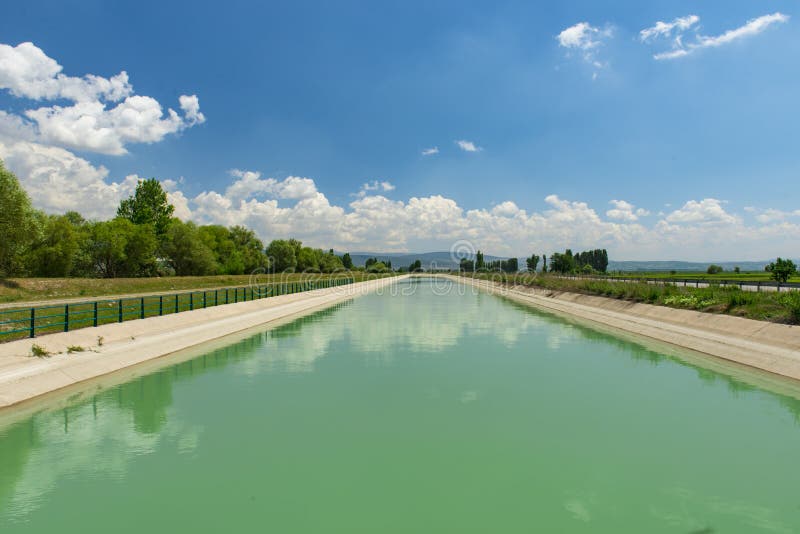 Irrigation Channels for Agricultural Use Stock Image - Image of nature ...